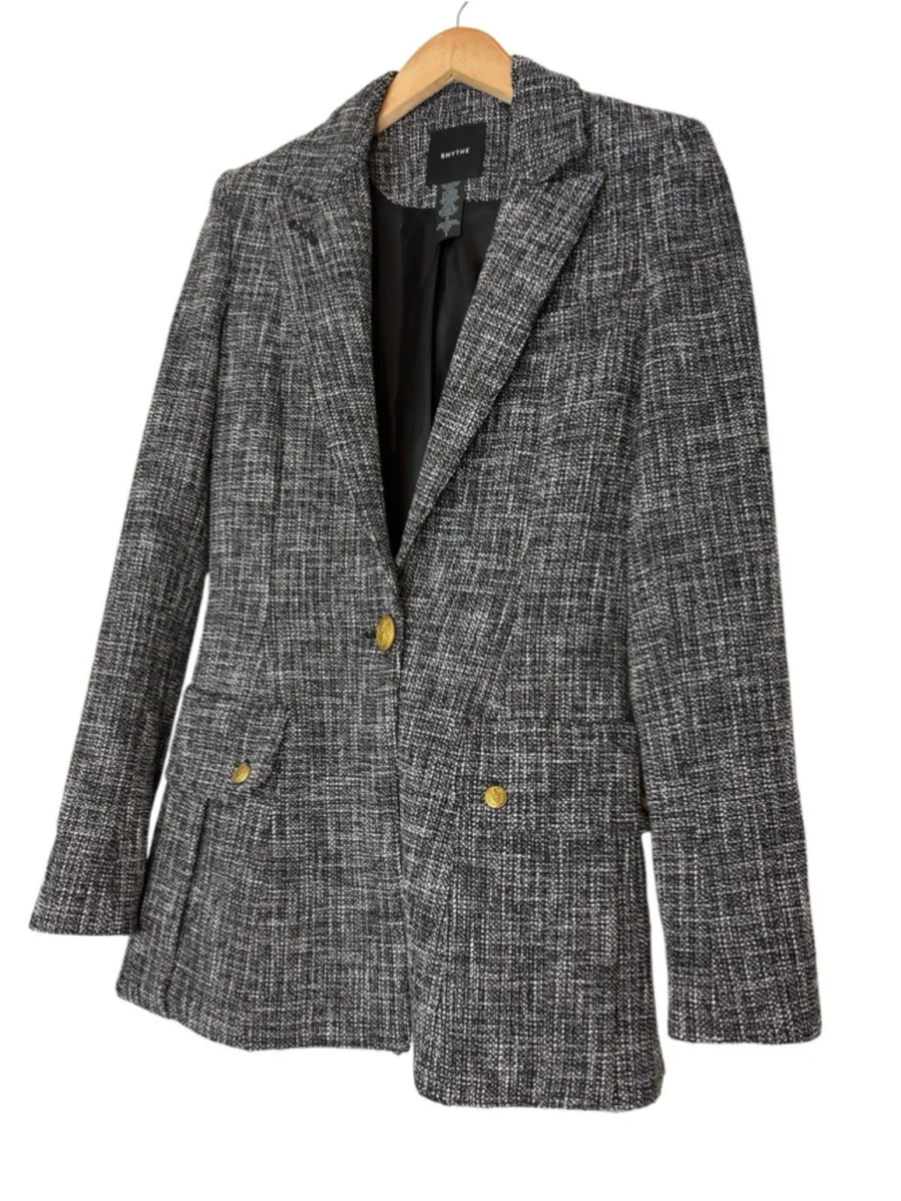 Smythe | Jackets & Coats | Smythe Cargo Pocket Longline Tweed Blazer ...